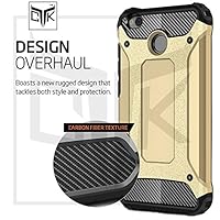 TheGiftKart Special Edition Neo-Hybrid Dual Layer Armor Back Cover (Metallic Golden) for Redmi 4 ...