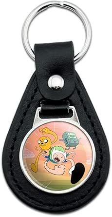 Amazon.com: GRAPHICS & MORE Black Leather Adventure Time Finn and Jake ...