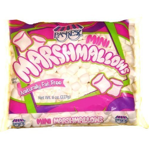 Amazon.com : Paskesz Mini White Marshmallows, 8-Ounce (1 Bag) by ...