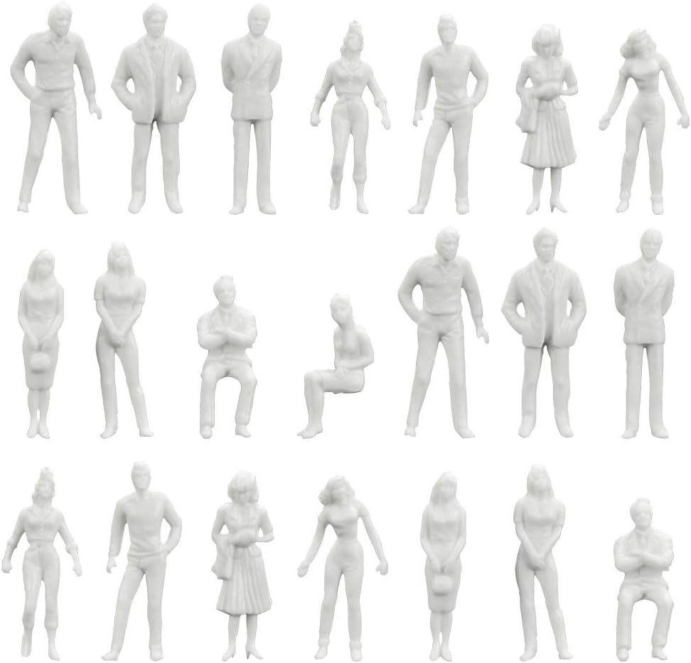 Namalu 100 Pcs Mini People Figurines 1: 150 Scale Architectural Painted ...