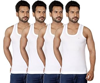 Rupa frontline Men's Cotton Vest (White, 100 cm) - Pack of 4 : Amazon ...