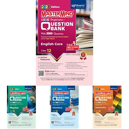 Combo of Master Mind Question Bank For Class 12 (English, Physics ...