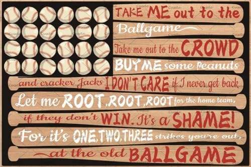 Amazon.com : Vintage Baseball Wall Decor Sign - Metal Art for Boys Room ...