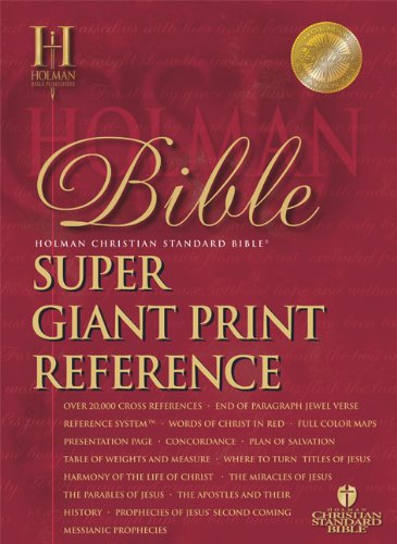 HCSB Super Giant Print Reference Bible, Black Bonded Leather: Holman ...