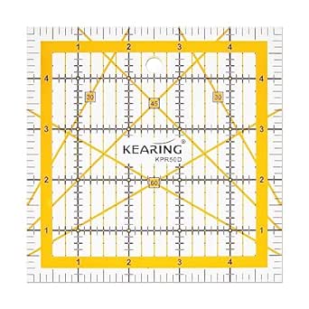 Amazon.com: KERING Patchwork Quilting Ruler - 5x5 inch Non-Slip Acrylic ...