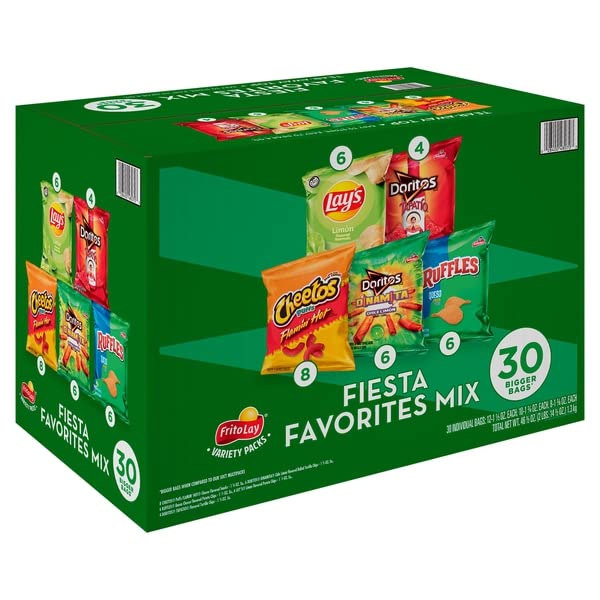 Amazon.com: Frito Lay, Fiesta Favorites Mix Variety Packs, 46.5 Ounce