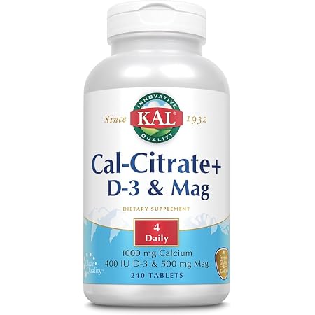 Amazon.com: KAL Cal-Citrate Plus Tablets, 1000 mg, 240 Count : Health ...