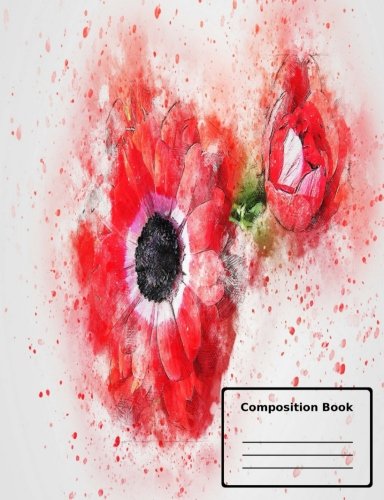 Amazon.com: Floral Wide Ruled Composition Book : 7.44x9.69 200 pages ...
