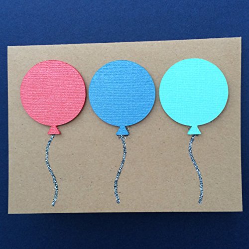 Amazon.com: Happy Birthday Balloon Card with Glitter String : Office ...