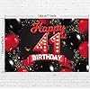 Amazon.com: Happy 41st Birthday Red and Black Banner Backdrop ...