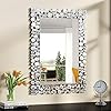 Amazon.com: MUAUSU Crystal Accent Mirror for Wall Decor -28" x 20" Mosaic Frame Decorative Wall ...