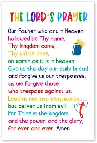 Amazon.com: Generic Lords Prayer Poster UNFRAMED - Lords Prayer Wall ...