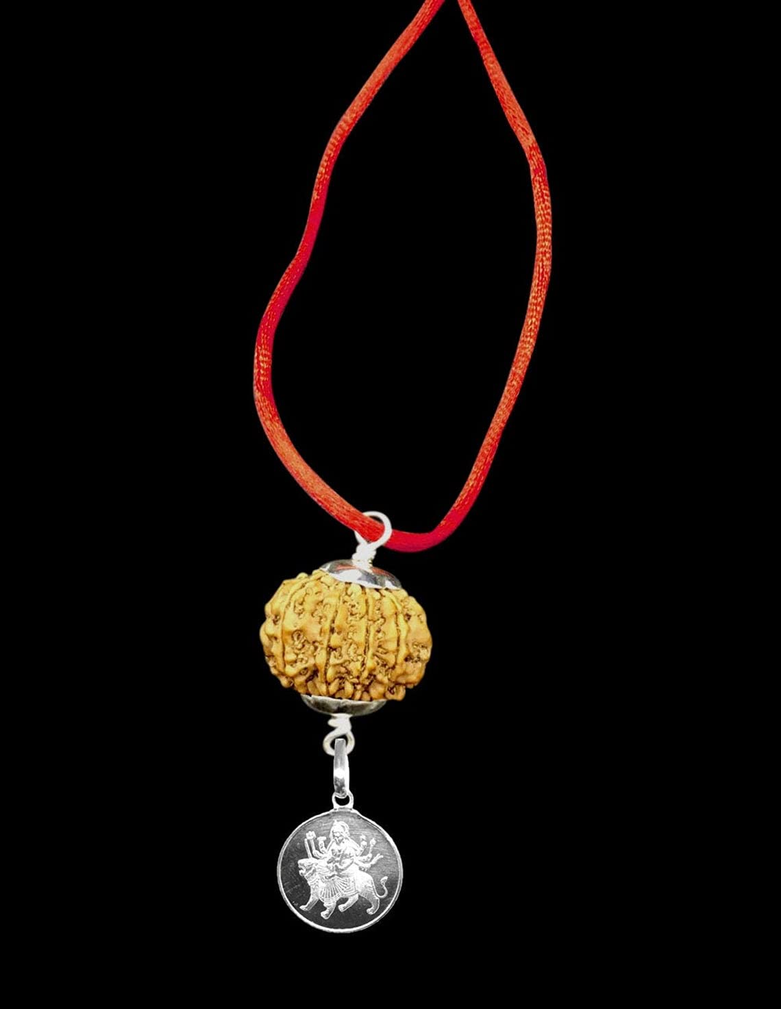Buy Goddess Durga Bisa Kavach / Ambe MATA Pendant 9 Mukhi Rudraksha ...