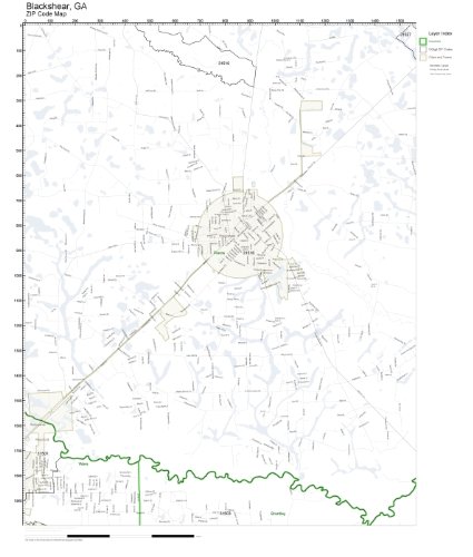 ZIP Code Wall Map of Blackshear, GA ZIP Code Map Laminated: Amazon.com ...