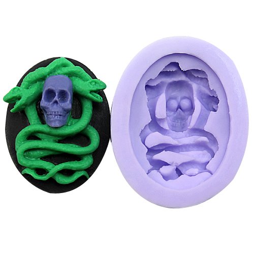 Futaba Mini Skeleton Shape Mold-2 Pcs-Purple and Green : Amazon.in ...