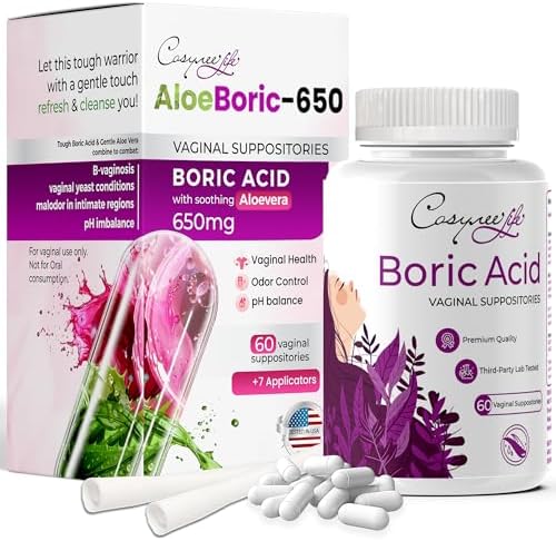 Amazon.com: cosynee BORIC Acid Suppositories for Women - 60 Capsules +7 ...