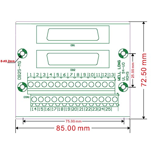 Buying Guide | Jienk DB25 Male/Female D-SUB Din Rail Mount Interface ...