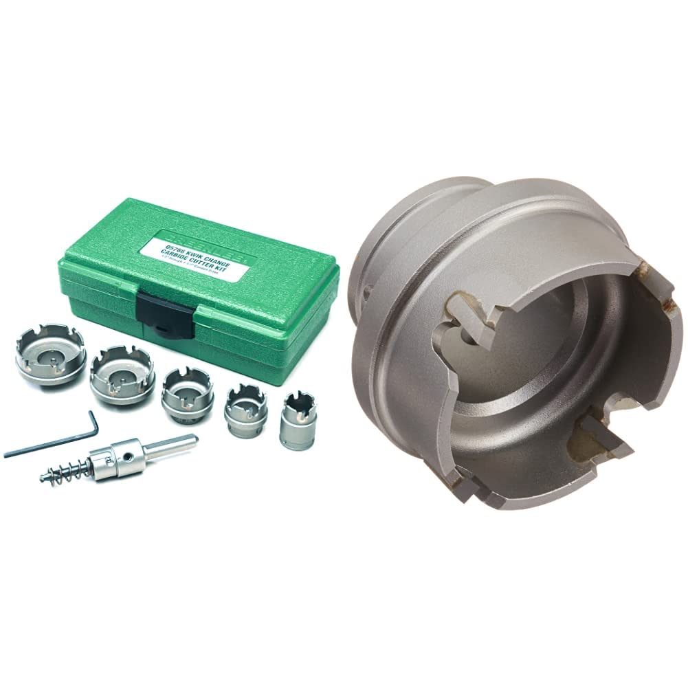 Greenlee 7-Piece Stainless Steel Hole Cutter Set with Quick Change ...