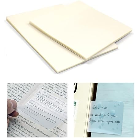 Transparent Sticky Notes 500 Sheets, Self Adhesive Clear Sticky Notes ...