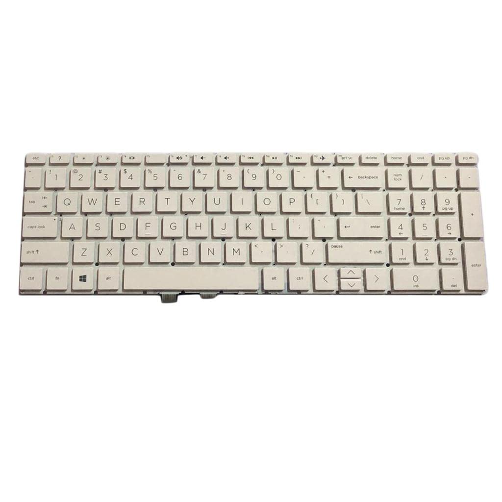 White New PVC US Laptop Keyboard Keypad for HP Home 15-da0000 15-da1000 ...