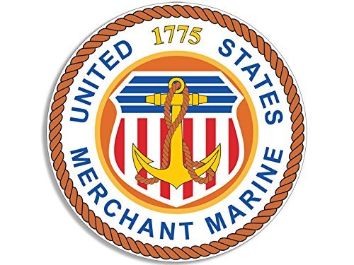 Amazon.com: LPF USA Round US Merchant Marines 1775 Seal Sticker (Logo ...