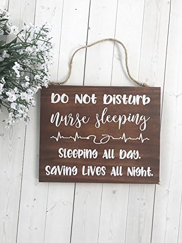 Amazon.com: WoodenSign Nurse Gift, Gift for Nurse, Do Not Disturb, Door ...