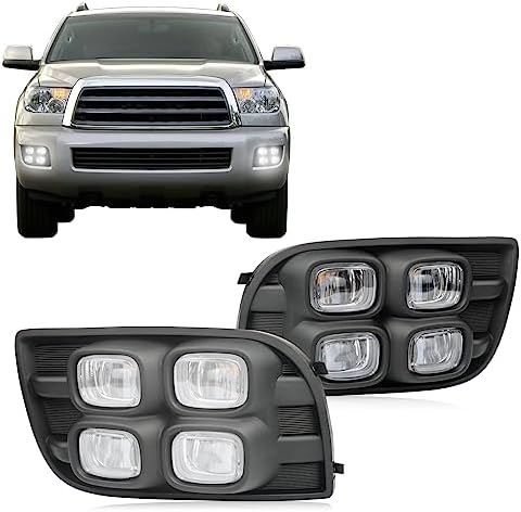 Amazon.com: GEEGEETOP Switchback White/Amber Front Bumper Fog Daytime ...