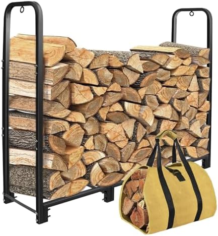 Amazon.com: SereneLife Firewood Storage Rack - Heavy Duty Wood Stackers ...