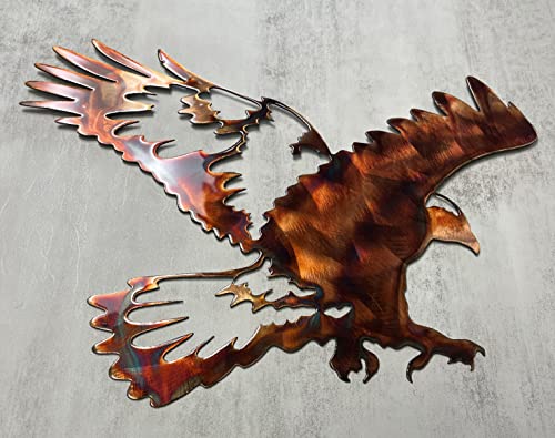 Amazon.com: Landing Hawk - Metal Wall Art - Copper 14" x 16" : Home ...