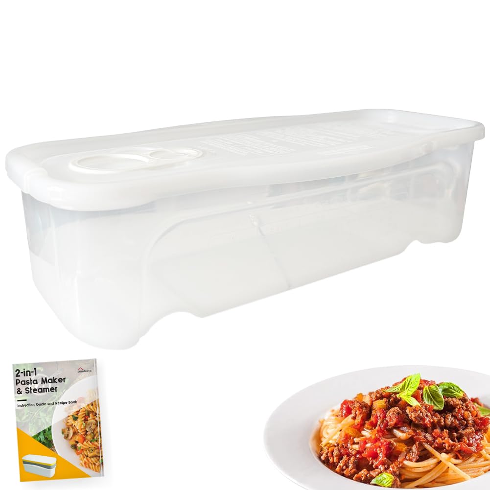Amazon.com: Microwave Pasta Cooker with Strainer Lid and Measurer ...