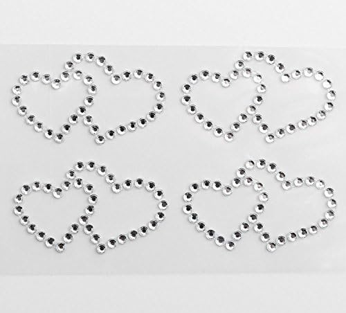 1.8cm Diamante Heart - Self Adhesive Diamante Rhinestone Gem Craft ...