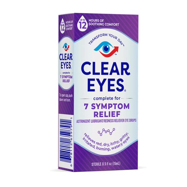 Clear Eyes Complete 7 Gotas Para Los Ojos Para Aliviar Los Síntomas 0