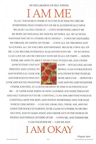 Virginia Satir I AM ME Poster - Wall Art - Poster - Living Room ...
