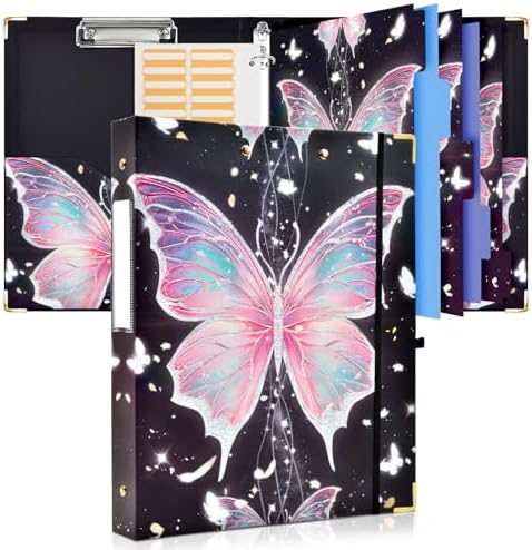 Cenvialuxy Folders Ring Binder A4 with Clipboard, Binder Folder 3 Rings ...