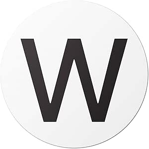 Amazon.com: Alphabet Letter W Stickers (1 inch, Circle Dot - 600 Labels ...