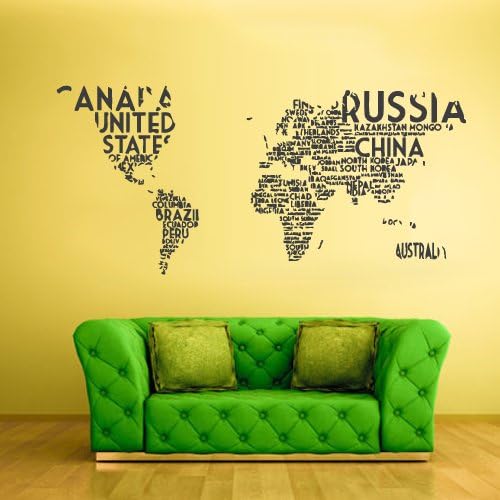 Amazon.com: World Map Wall Decal Country Names (Z811)