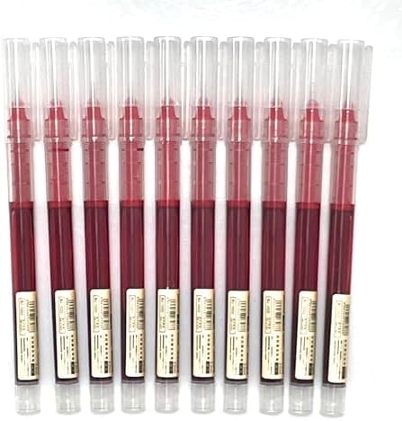 Amazon.com: sencoo 10 pack Red Ink Extra Fine Point Pens Liquid Ink Pen ...