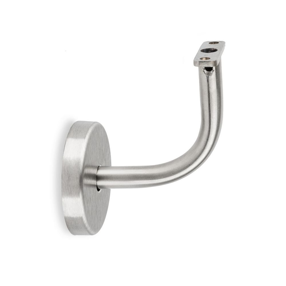 Stainless steel handrail bracket, flat version (for LED lighting ...