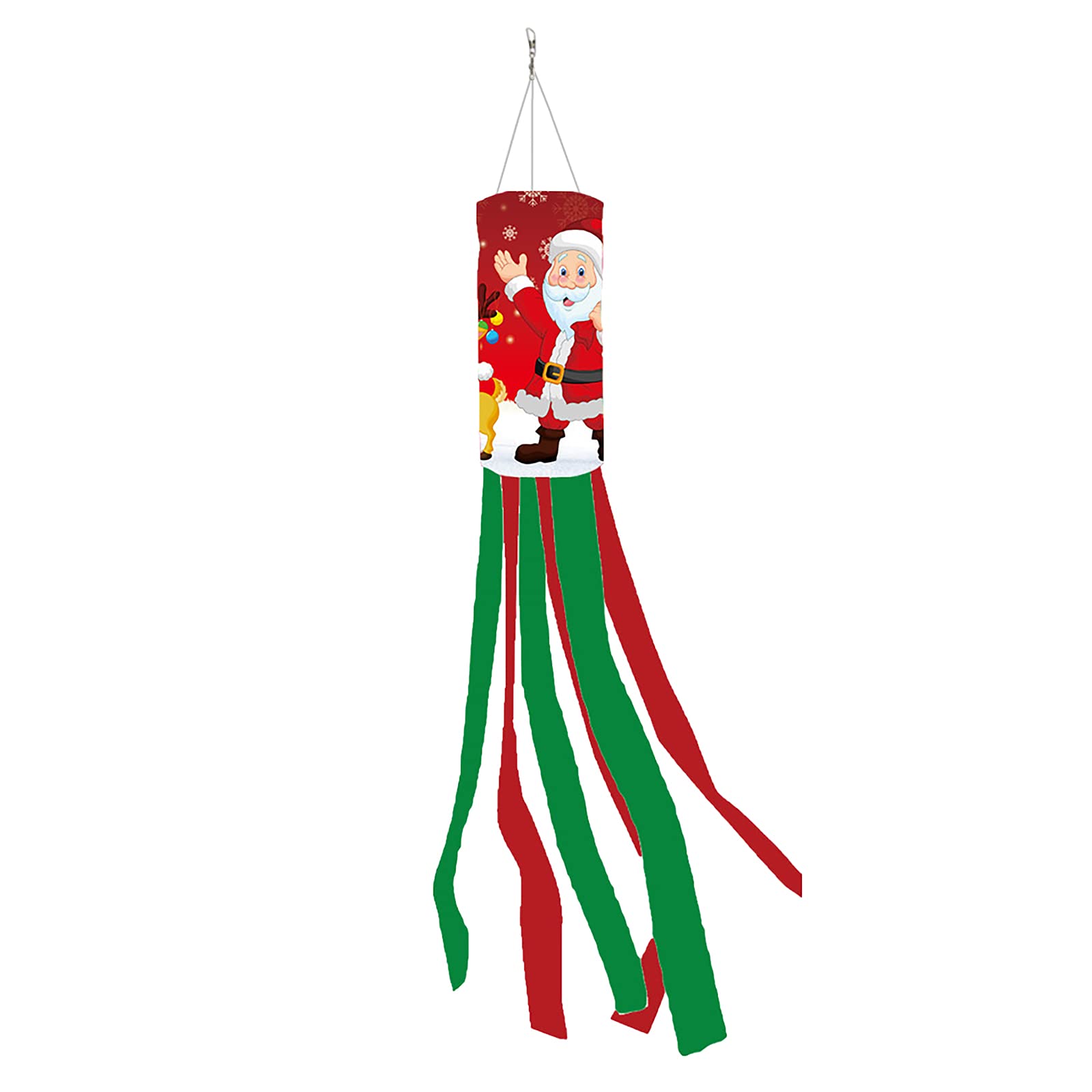 Amazon.com : Christmas Windsock Flag Santa Claus Reindeer Wind Socks ...