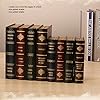 Amazon.com: Fake Books Set, Vintage Book Storage Box, Faux Leather Book ...