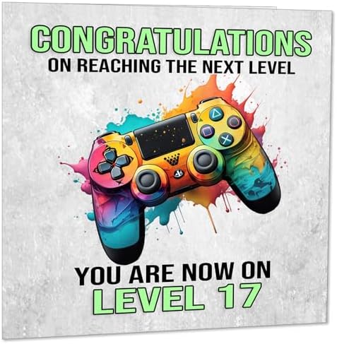 17th Birthday Gamer Birthday Card - 17 Year old seventeen, seventeenth ...