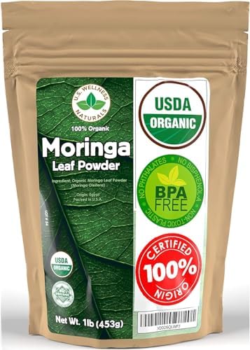 Amazon.com: Organic Moringa Powder - 1.10 lbs (17.64 oz) | USDA ...