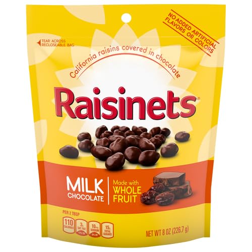 Amazon.com : Raisinets Milk Chocolate Covered Raisins - 8oz : Grocery ...