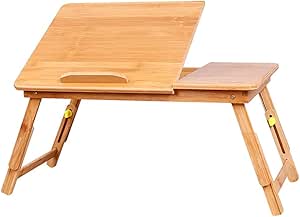 Amazon.com: LMMDDP Foldable Laptop Table Bed Desk Breakfast Serving Bed ...