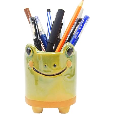 Amazon.com: MONMOB Ceramic Frog Pencil Holder Frog Pencil Holder for ...