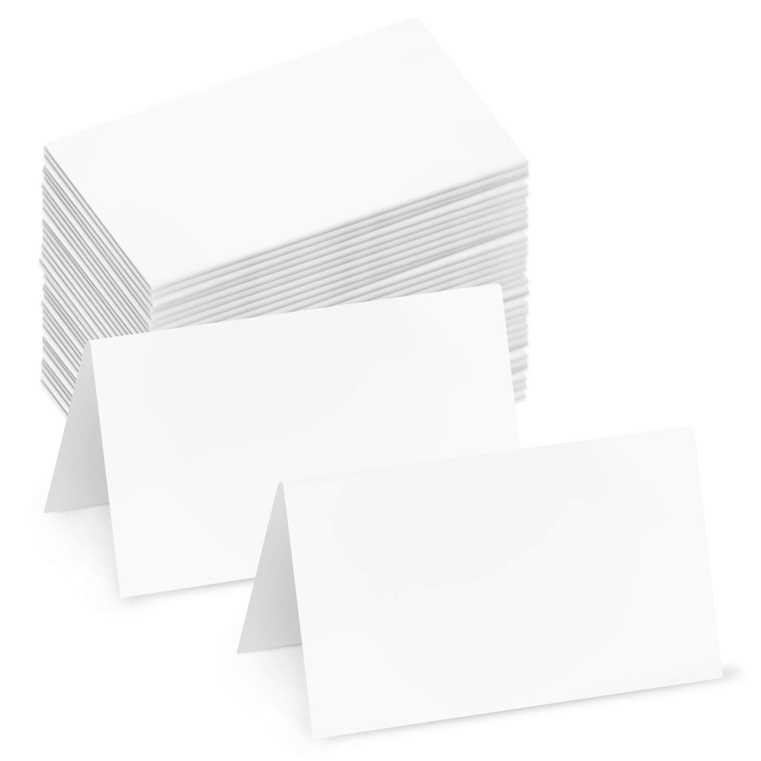 Amazon.com: Blank White Table Name Place Cards, Tent Cards, Tags ...