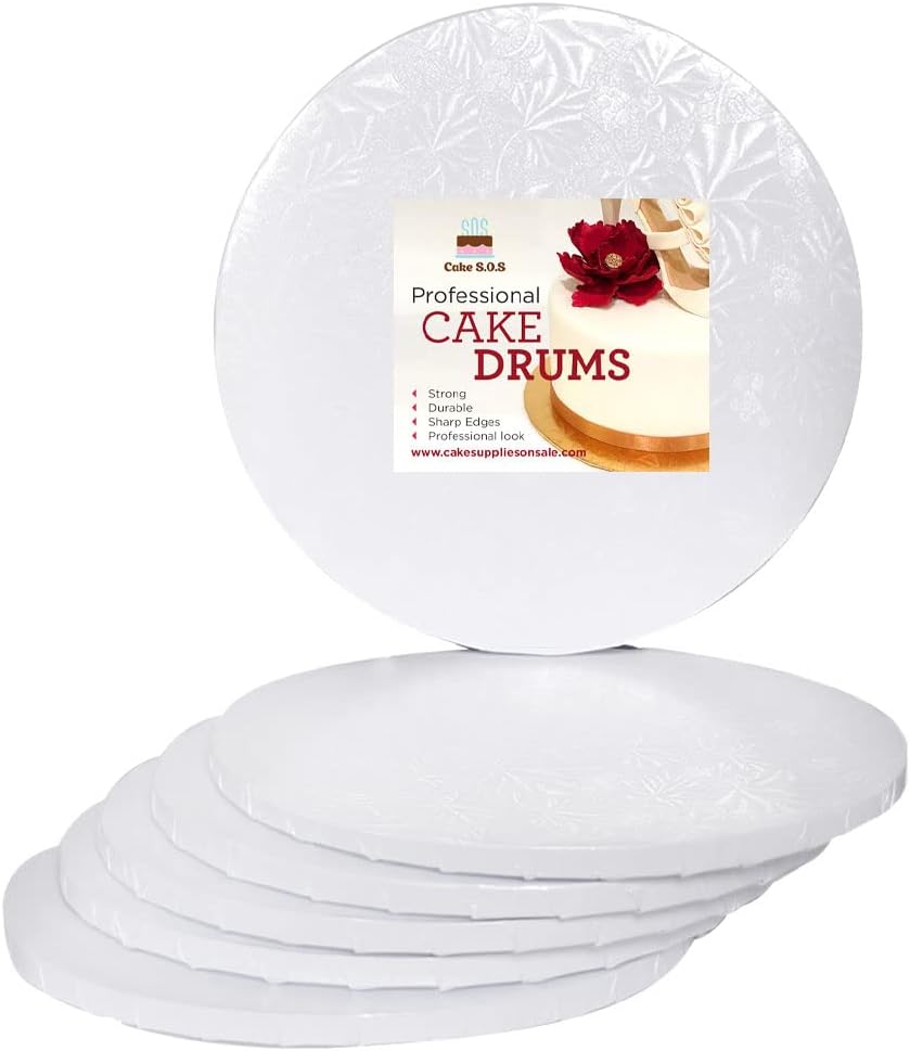 Amazon.com | 16 Inch Round White Cake Drum/Board 4pack: Cake Stands