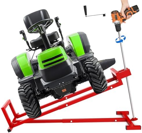 Amazon.com : VEVOR Lawn Mower Lift with Hydraulic Jack, 500 Lbs Weight ...