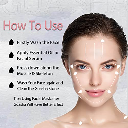 Gua Sha Facial Tools, Guasha Tool For Face Gua Sha Stone Bian Stone Gua ...