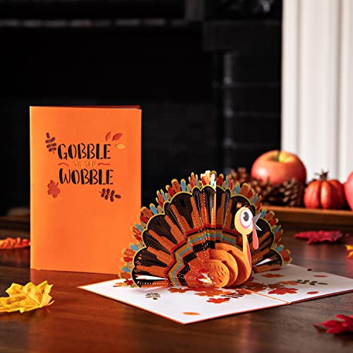 Snapklik.com : Gobble Til You Wobble Turkey Pop Up Card, 5x7-3D ...